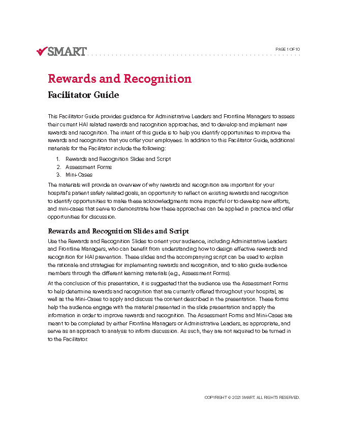 What Are Rewards And Recognition? | SMART Toolkit | Ohio State Medical ...