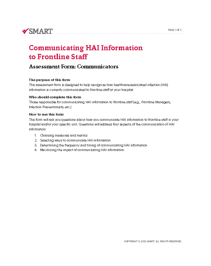 Why Meaningful Communication of HAI Information to Frontline Staff ...