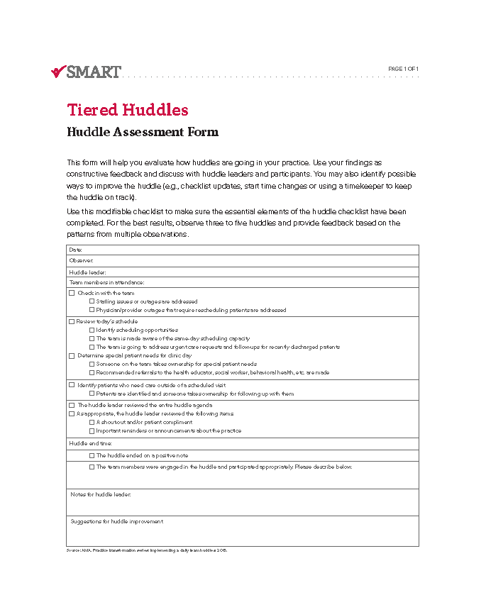 What are Tiered Huddles? | SMART Toolkit | Ohio State Medical Center What are Tiered Huddles? | SMART Toolkit | Ohio State Medical Center