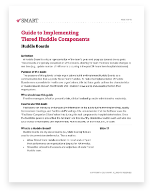 What are Tiered Huddles? | SMART Toolkit | Ohio State Medical Center